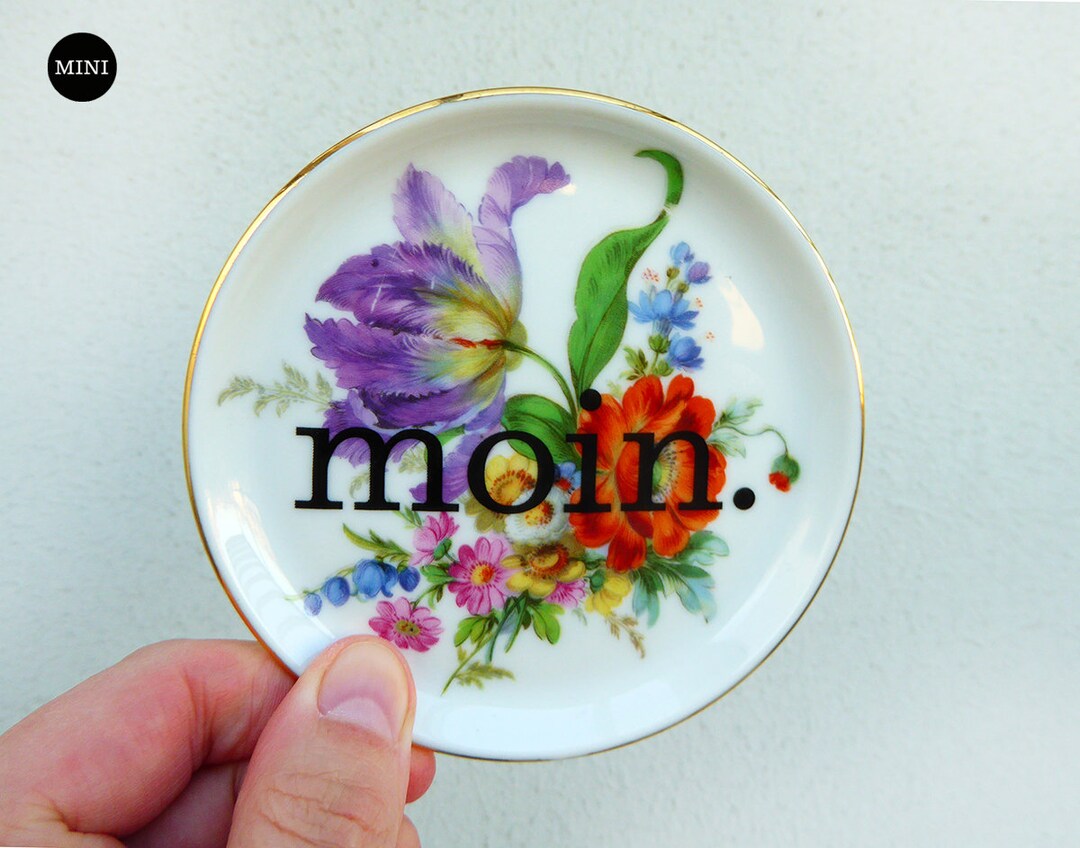 Wall Plate Moin. Vintage 10cm Flower Plate Deko Plate Wall Hanging - Etsy