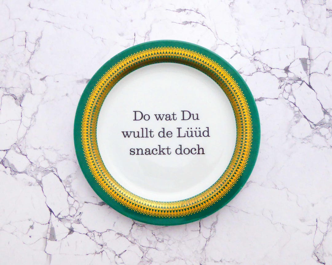 Wall Plate Do Wat Du Wullt Typo 19 Cm Vintage Deko Plate Wall Deko ...