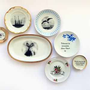 Wall Plate Tohuus Typo Vintage Deko Plate Wall Deko Gold Edg - Etsy