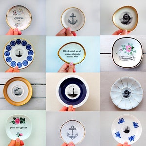 Wall Plate Jetzt 11cm Vintage Deko Plate Wall Deko Gold Edg - Etsy