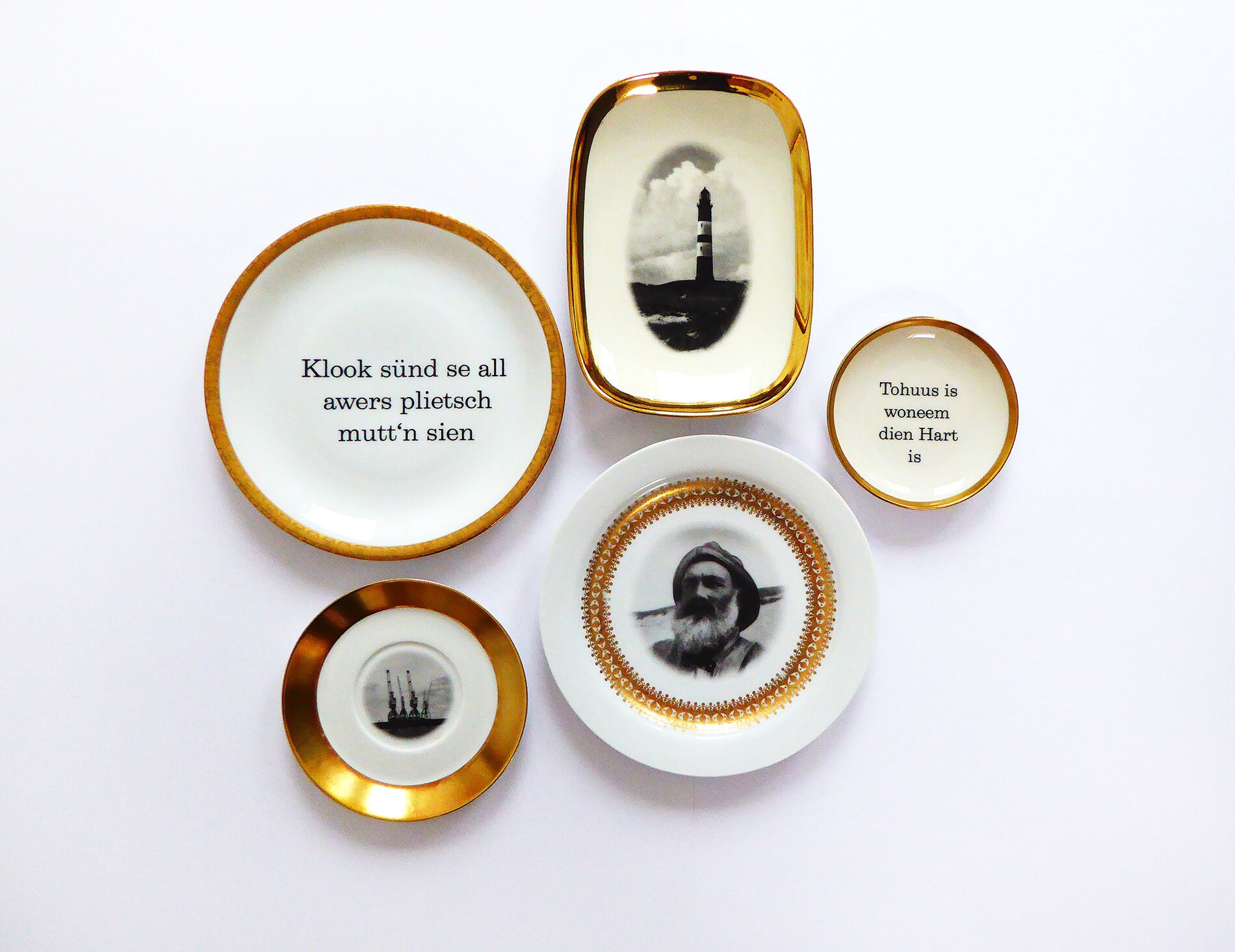 Wall Plate Seagull 12 Cm Vintage Deko Plate Wall Deko Gold Edg - Etsy UK