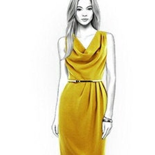 Lekala 4342 Dress Sewing Pattern PDF Download S-M-L-XL or - Etsy Canada