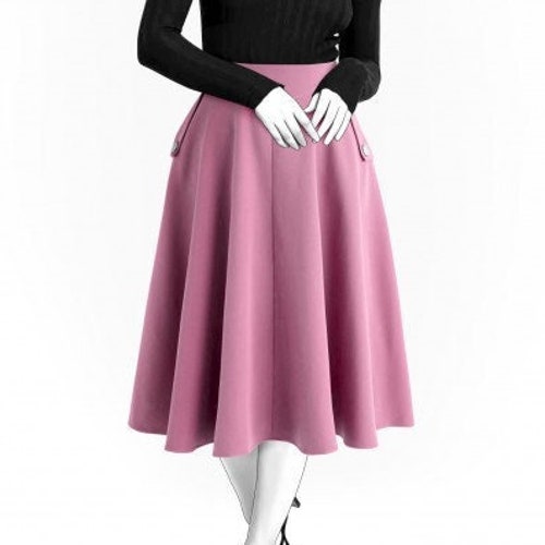 2370 Skirt Sewing Pattern PDF S-M-L-XL or Made to Measure - Etsy
