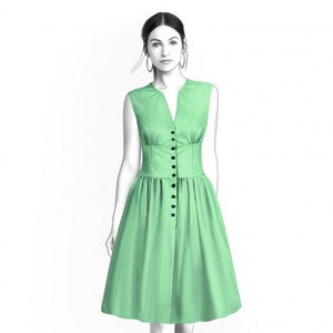 2116 Women's Dress Sewing Pattern PDF - S,M,L,XL / Custom Size ...