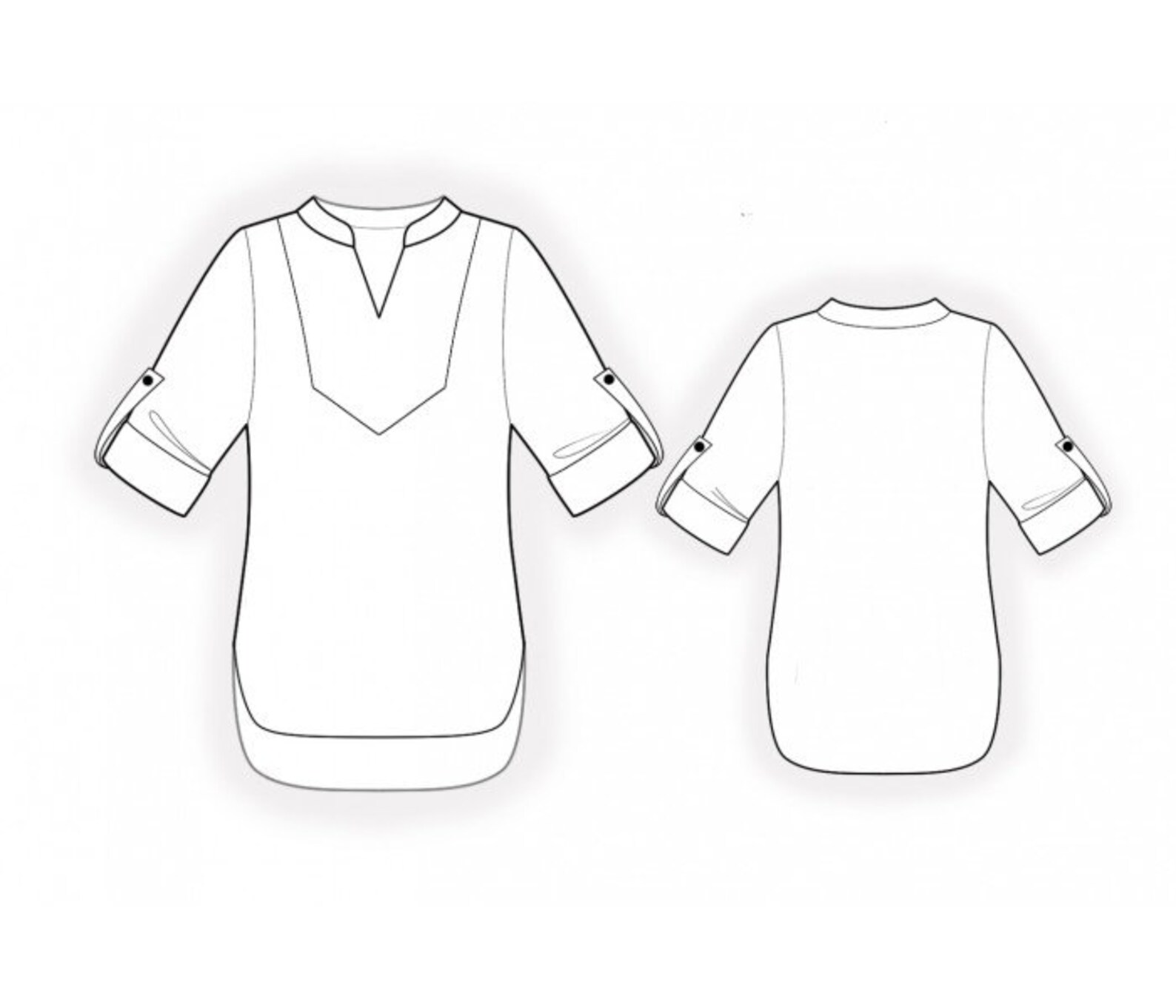 2329 Blouse Top Sewing Pattern PDF S-M-L-XL or Made to - Etsy