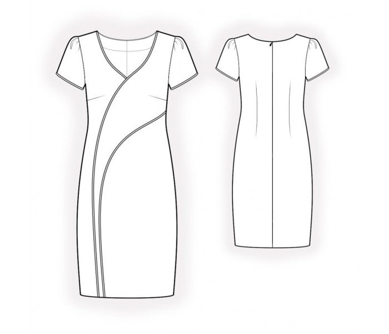 2141 Women's Dress Sewing Pattern PDF - S,M,L,XL / Custom Size ...