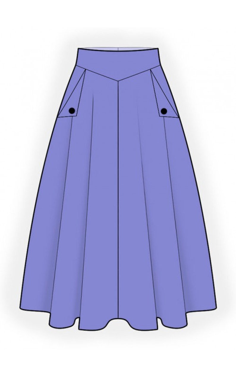 2370 Skirt Sewing Pattern PDF S-M-L-XL or Made to Measure - Etsy