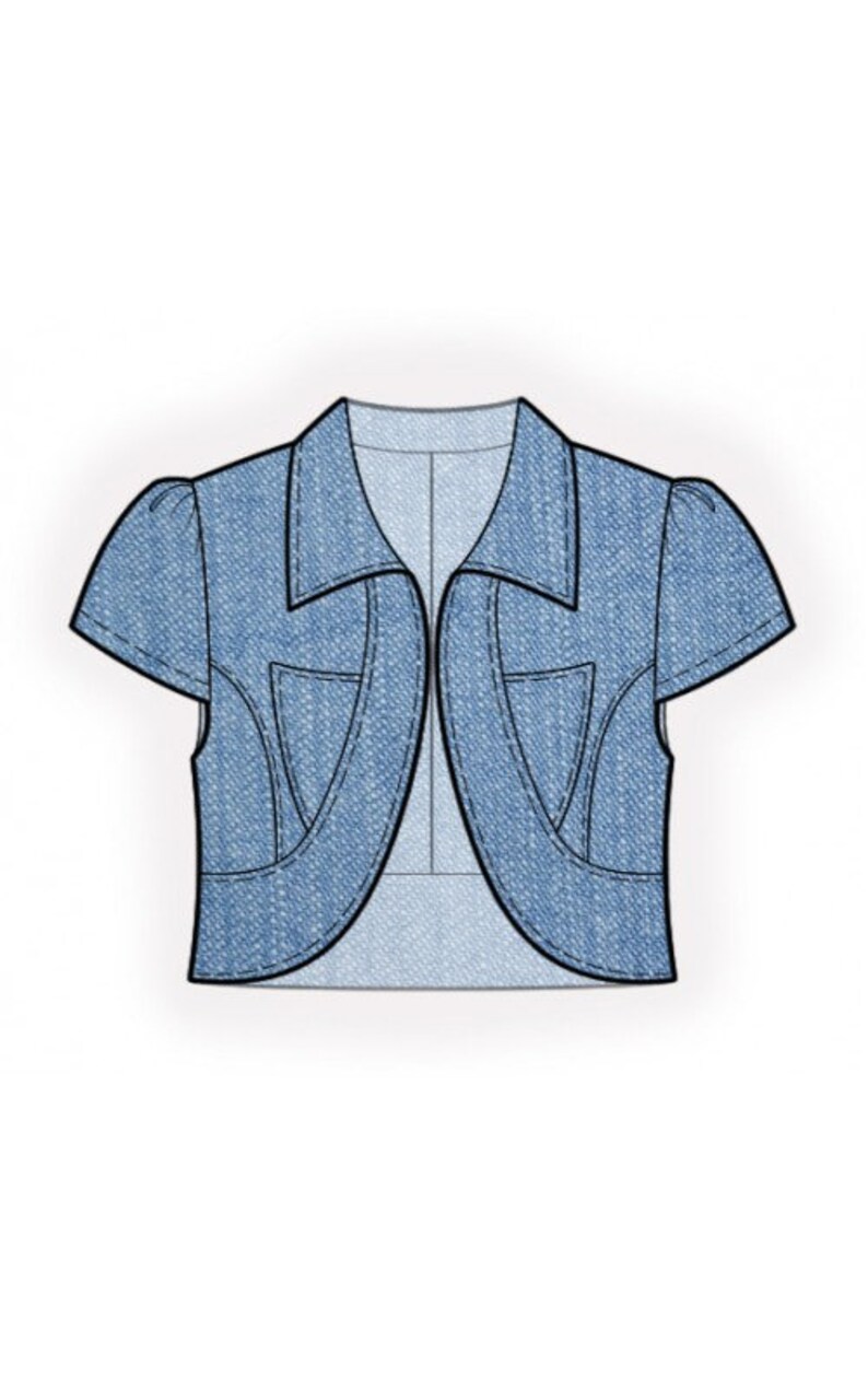 2399 Denim Bolero Sewing Pattern PDF Download S-M-L-XL or - Etsy