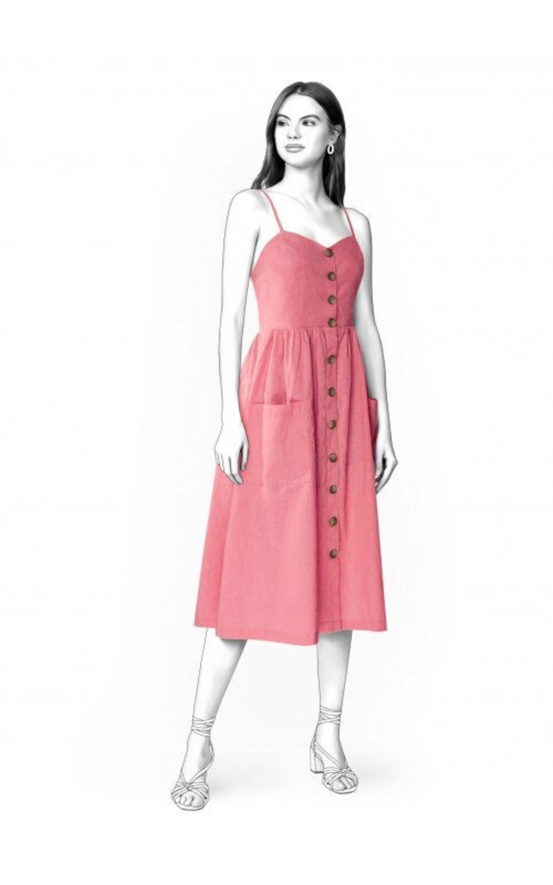 4932 Women's Dress Sewing Pattern PDF SMLXL / Custom - Etsy