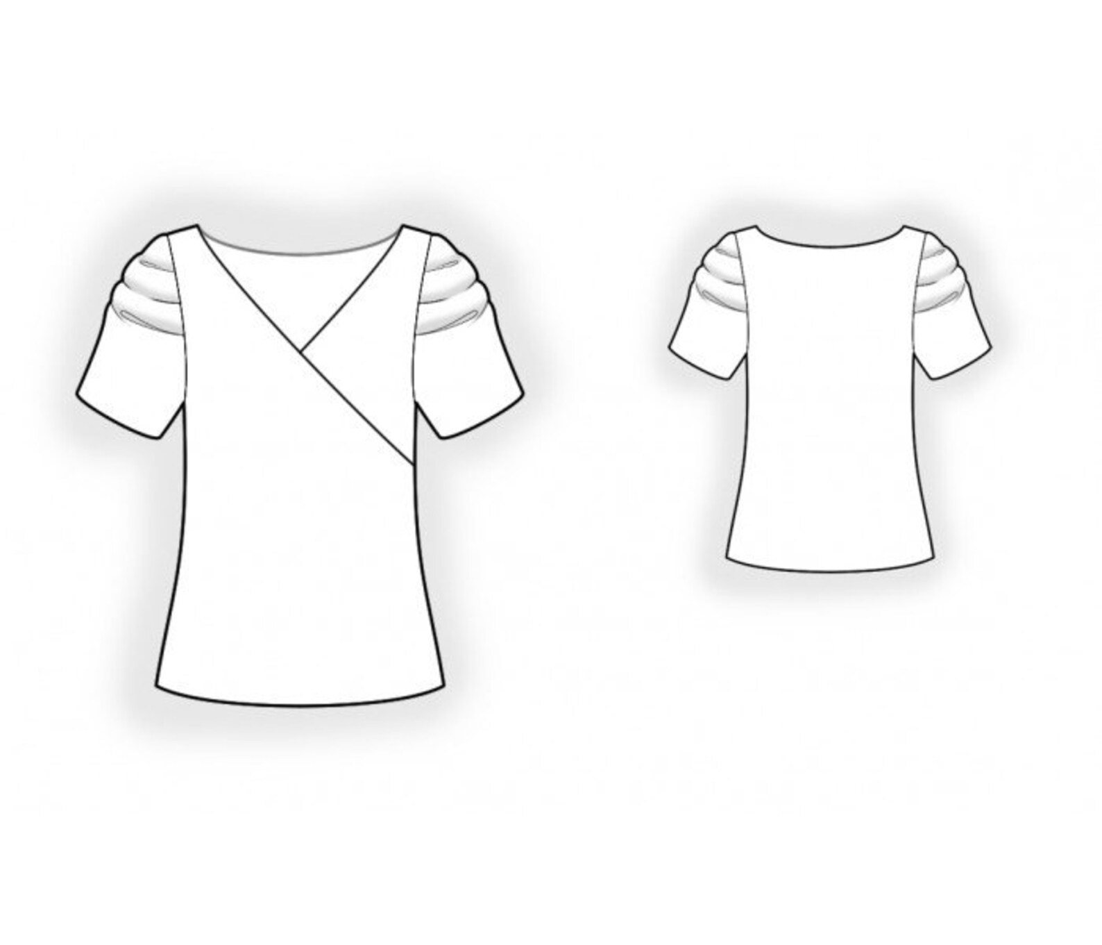 2362 Blouse, Top Sewing Pattern PDF - S-M-L-XL or Made to Measure ...