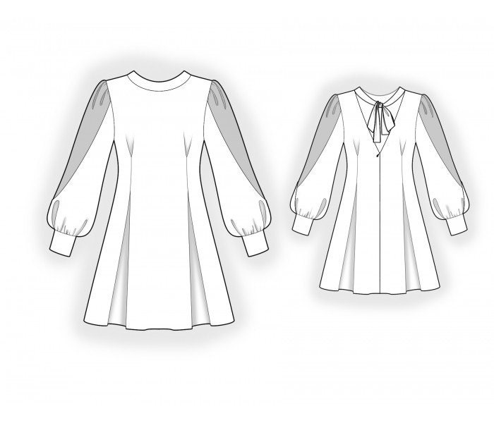 2524 Women's Dress Sewing Pattern PDF - S,M,L,XL / Custom Size ...