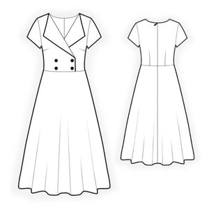 2144 Women's Dress Sewing Pattern PDF - S,M,L,XL / Custom Size ...