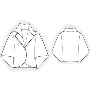 2681 PDF Jacket/cape From Neoprene Sewing Pattern - S-M-L-XL or Made to ...