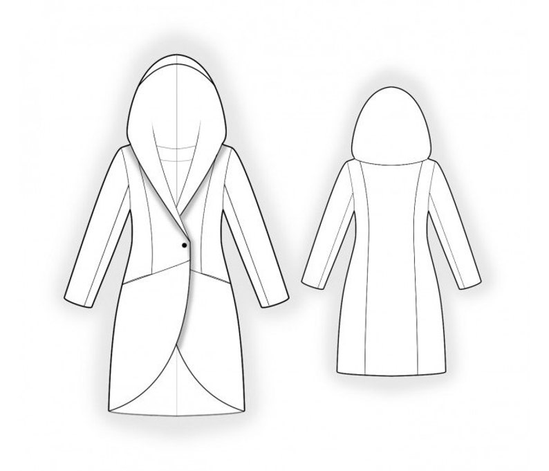 2523 PDF Coat Sewing Pattern - S-M-L-XL or Made to Measure Sewing ...