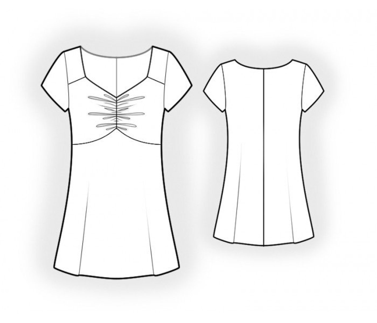 2443 Top Sewing Pattern PDF S-M-L-XL or Made to Measure - Etsy