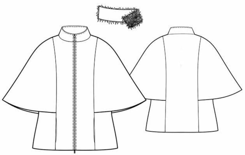 5727 Poncho Sewing Pattern PDF - S-M-L-XL or Made to Measure Sewing ...