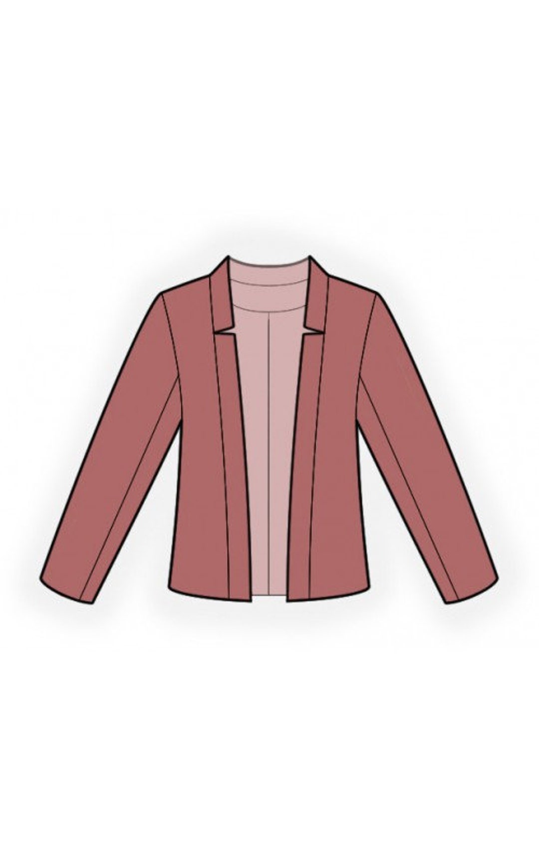 2507 Jacket Sewing Pattern PDF Download S-M-L-XL or Free Made - Etsy