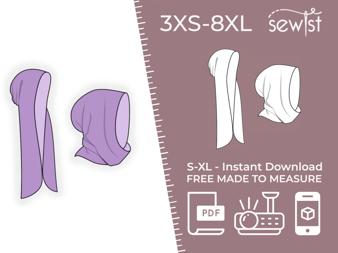 2377 Hood Sewing Pattern PDF S-M-L-XL or Made to Measure - Etsy