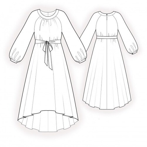 2114 Denim Dress Sewing Pattern PDF S-M-L-XL or Made to - Etsy