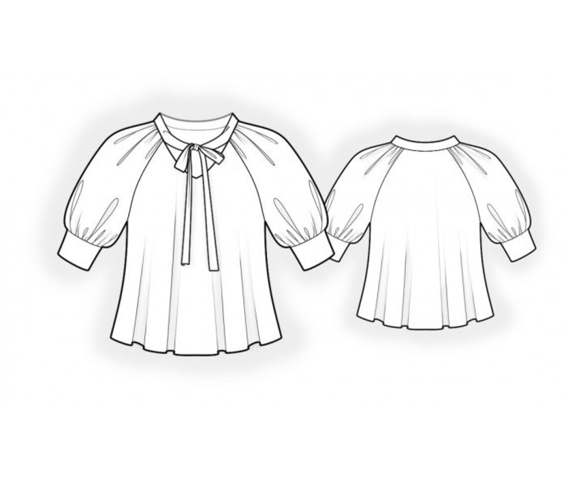 2346 Blouse Sewing Pattern PDF Download S-M-L-XL or Free Made | Etsy