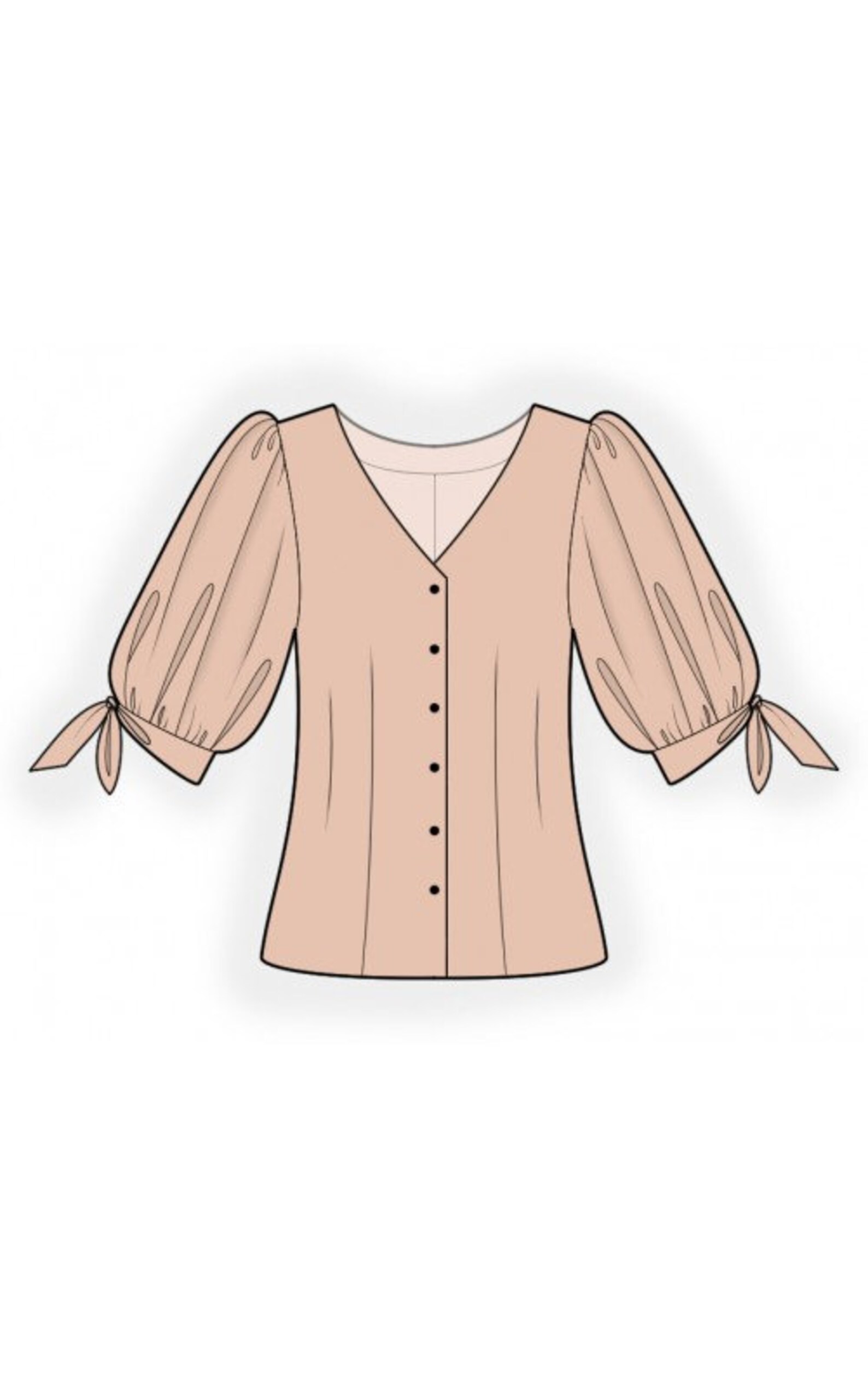 2360 Blouse Top Sewing Pattern PDF S-M-L-XL or Made to - Etsy