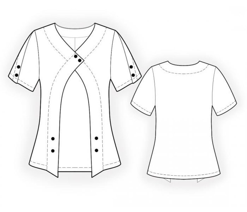 4471 Top Sewing Pattern PDF S-M-L-XL or Made to Measure | Etsy