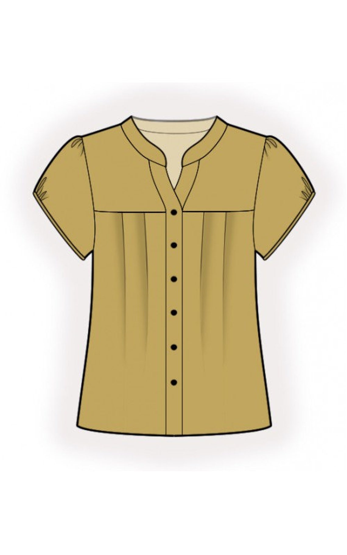 2385 Chiffon Blouse Sewing Pattern PDF S-M-L-XL or Made to | Etsy