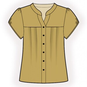 2385 Chiffon Blouse Sewing Pattern PDF - S-M-L-XL or Made to Measure ...