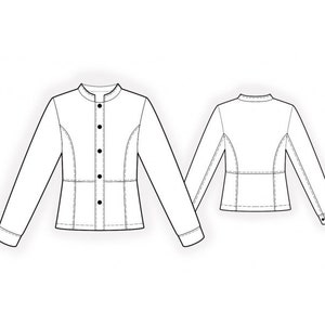 2284 Jacket Sewing Pattern - S-M-L-XL or Made to Measure Sewing Pattern ...