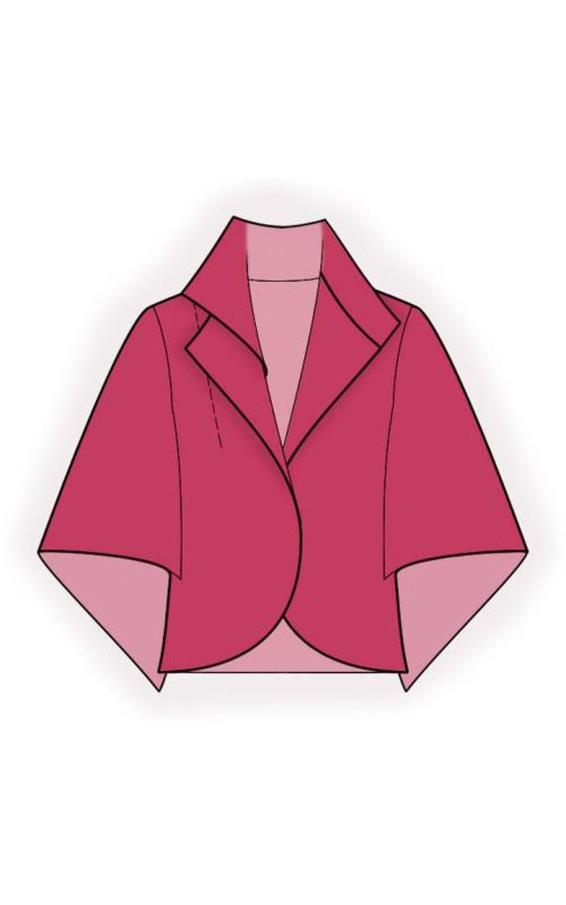2681 PDF Jacket/cape From Neoprene Sewing Pattern - S-M-L-XL or Made to ...
