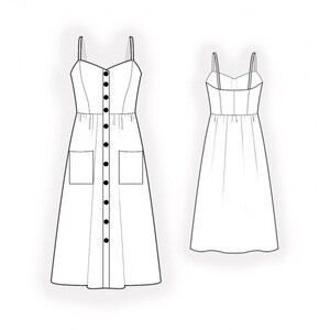 4932 Women's Dress Sewing Pattern PDF - S,M,L,XL / Custom Size ...