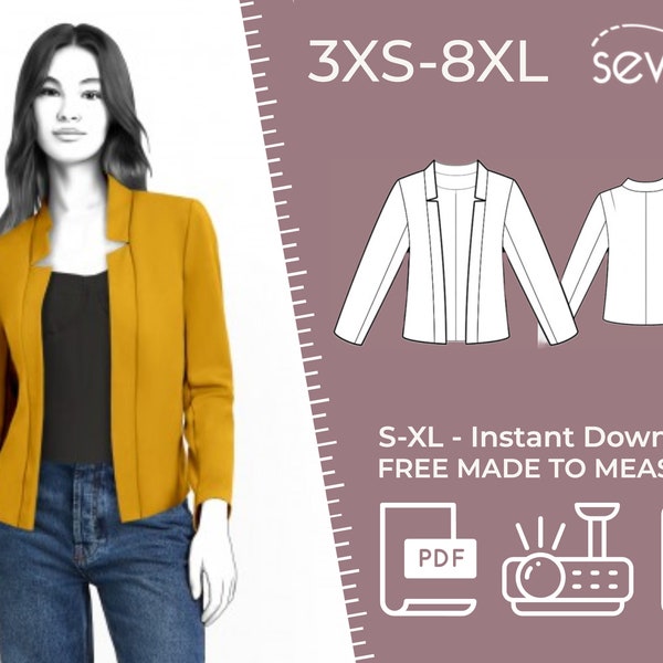 Crop Jacket Pattern - Etsy