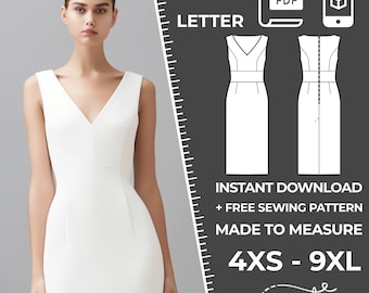 Women's Maxi Dress Puff Sleeves Sewing Pattern PDF 4xs-9xl/custom Size ...