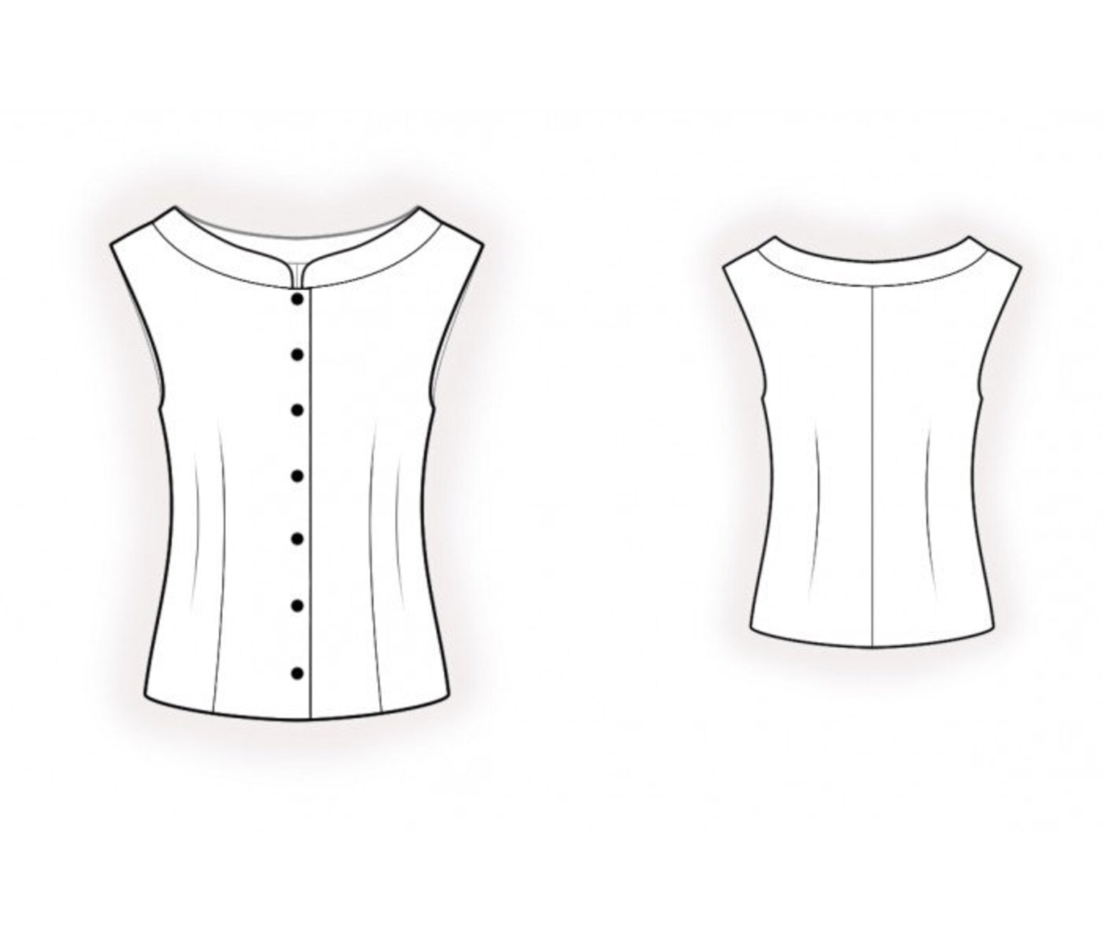 2434 Top Sewing Pattern PDF S-M-L-XL or Made to Measure - Etsy