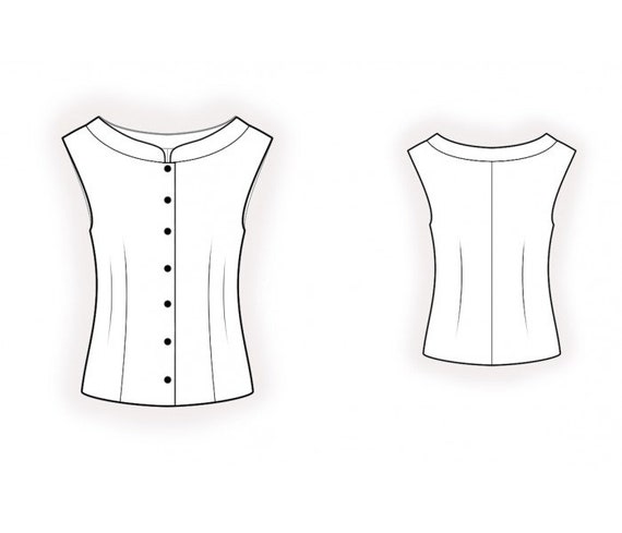 2434 Top Sewing Pattern PDF S-M-L-XL or Made to Measure | Etsy