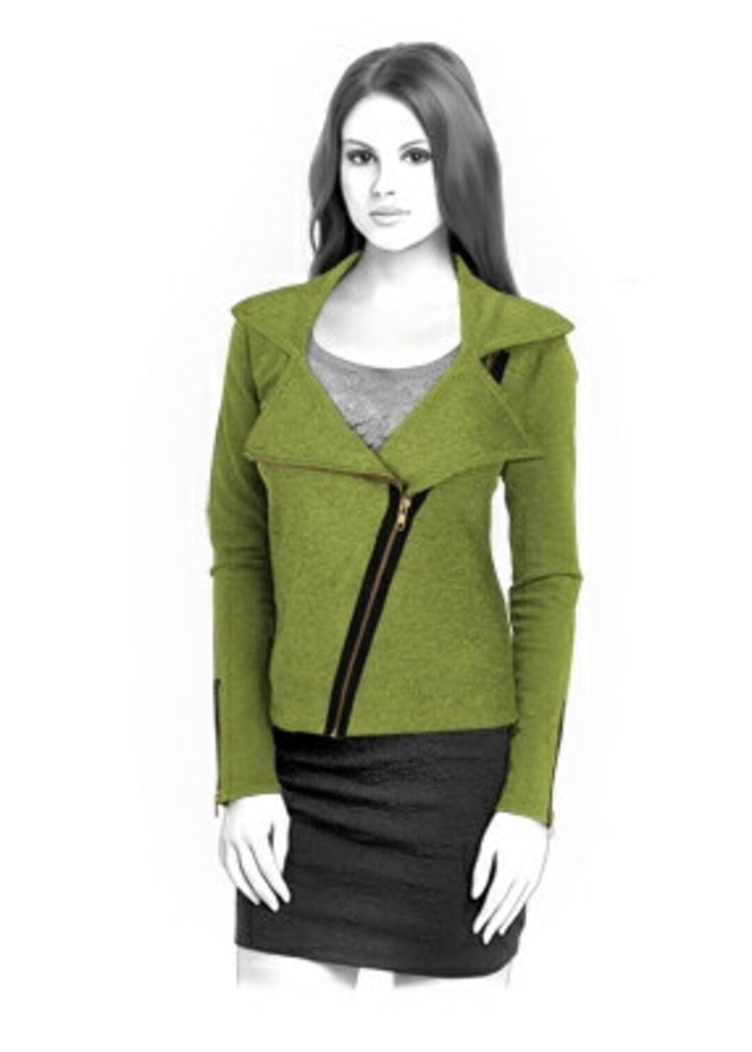 4336 Sweatshirt Jacket Sewing Pattern PDF S-M-L-XL or Made to - Etsy