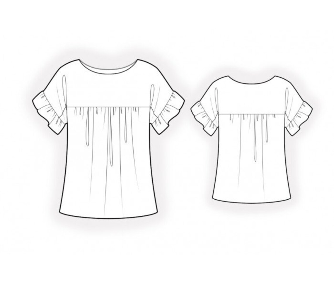 2357 Blouse Top Sewing Pattern PDF S-M-L-XL or Made to | Etsy