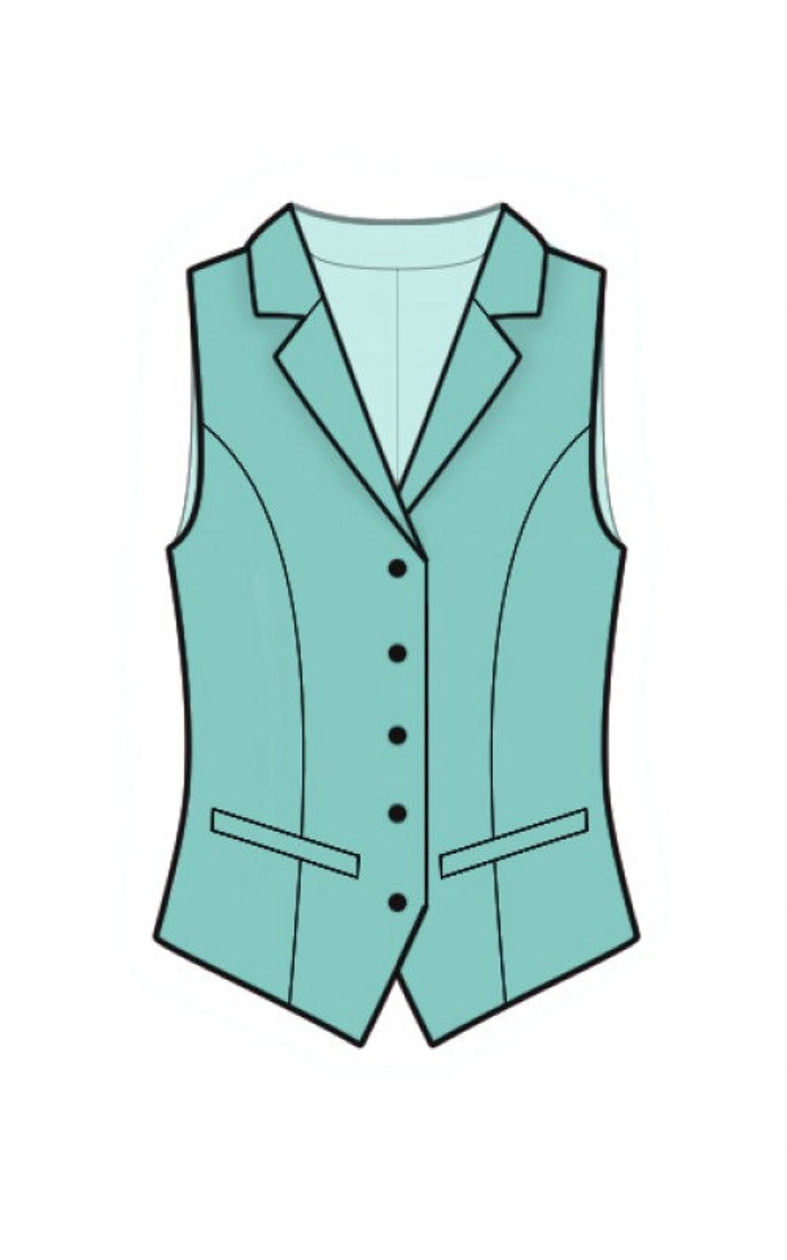 2091 Waistcoat Sewing Pattern PDF Download S-M-L-XL or Free - Etsy