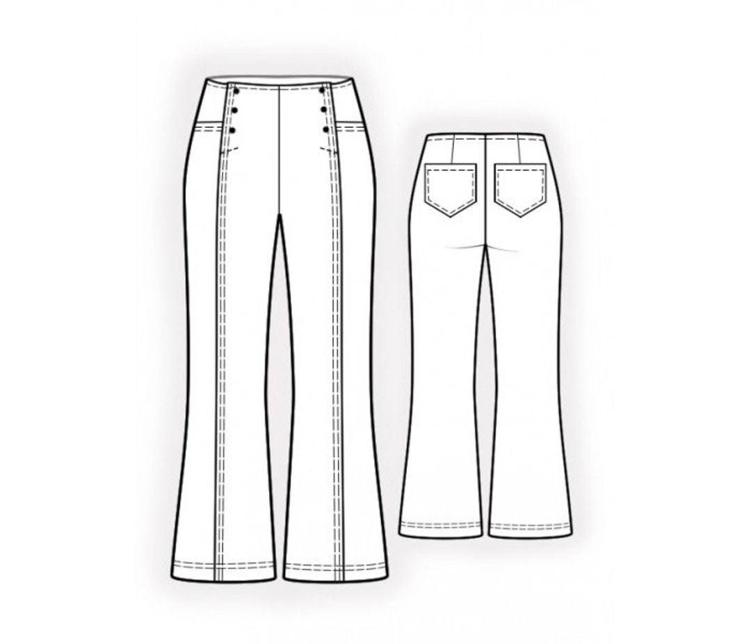 2244 Jeans Pants Sewing Pattern PDF S-M-L-XL or Made to - Etsy