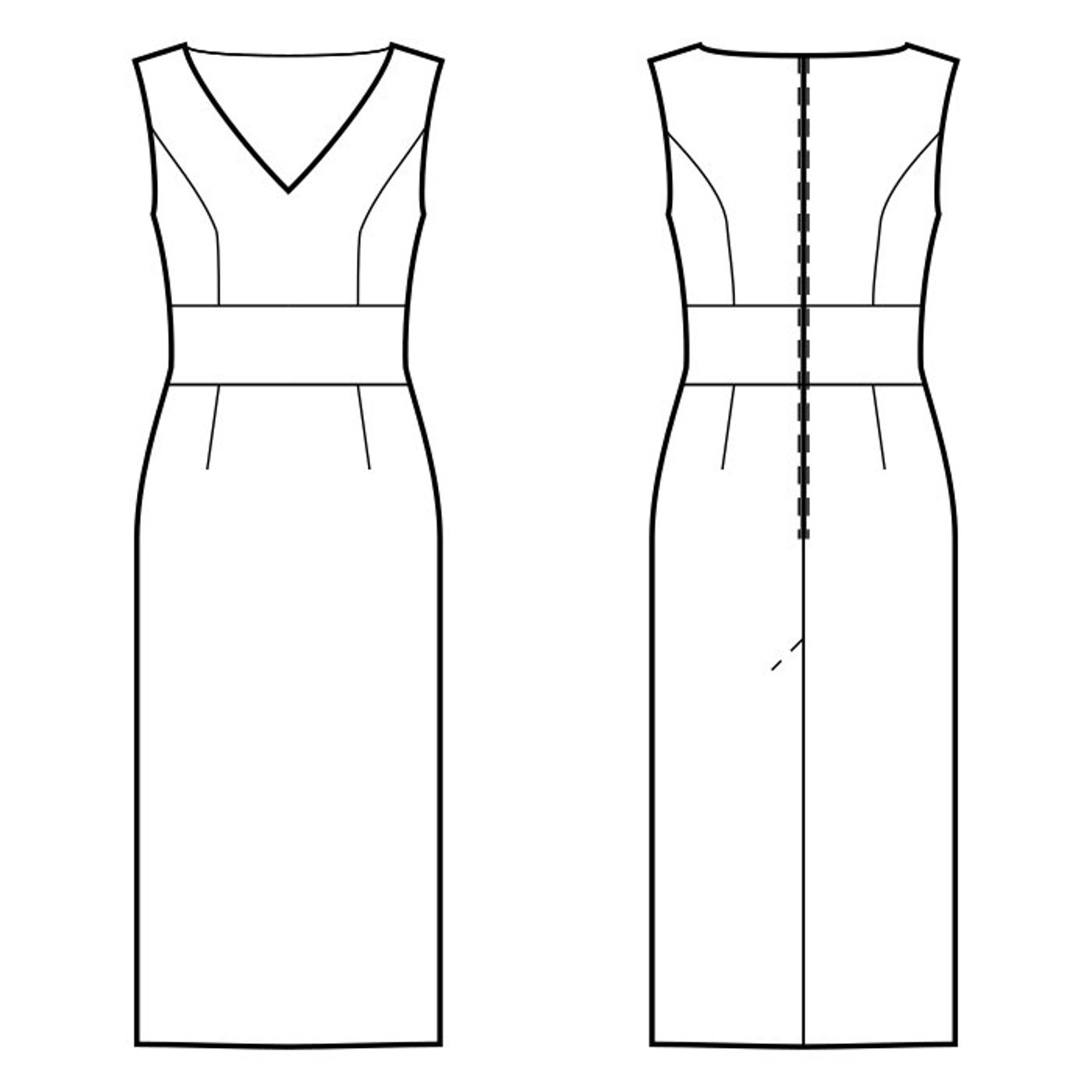 Women's Long Tailored Dress Sewing Pattern PDF - 4xs-9xl/custom Size ...