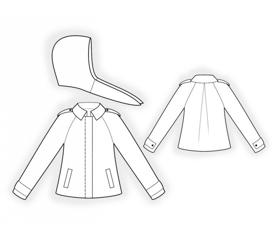 2372 PDF Raincoat Sewing Pattern S-M-L-XL or Made to Measure - Etsy