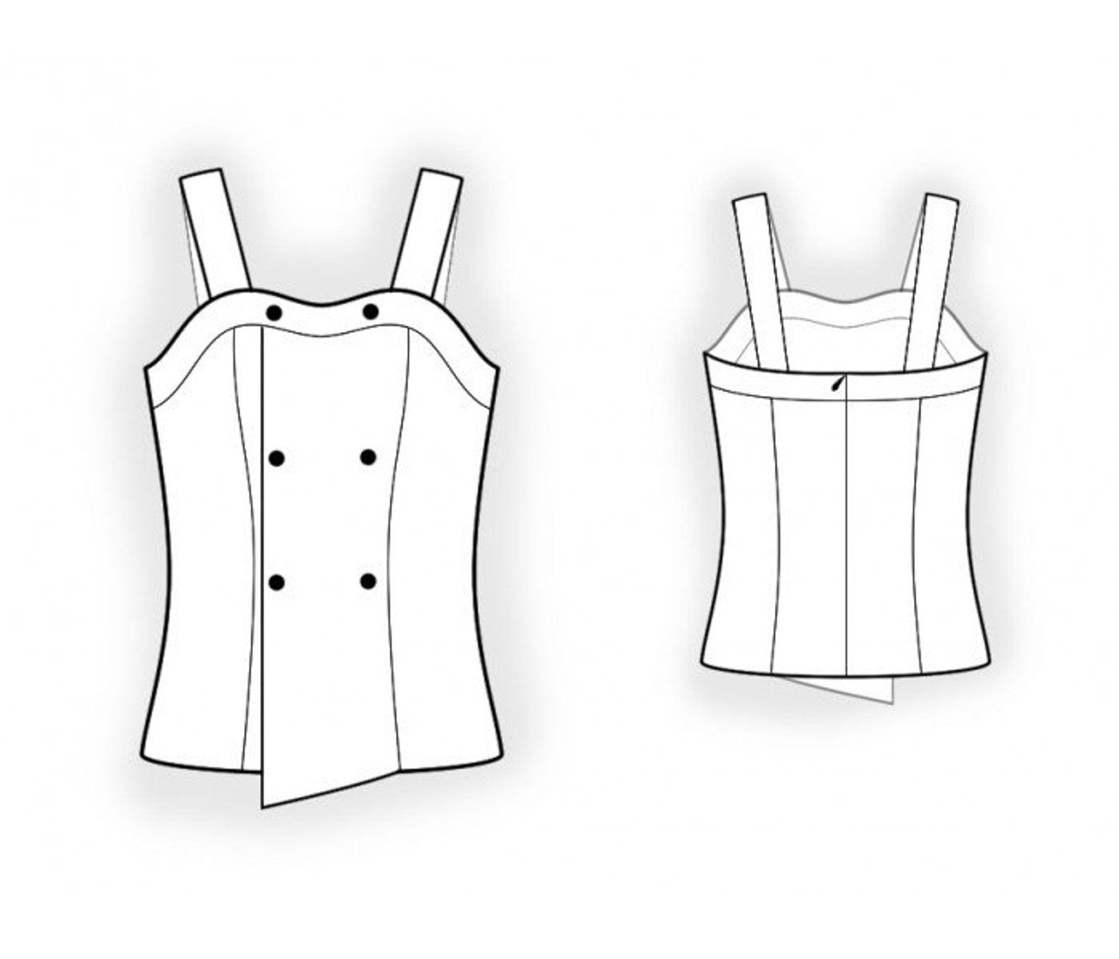 2330 Top Sewing Pattern PDF - S-M-L-XL or Made to Measure Sewing ...