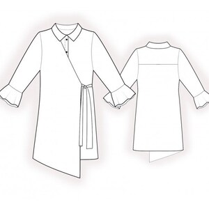 2065 Shirt Dress Sewing Pattern PDF - S-M-L-XL or Made to Measure ...