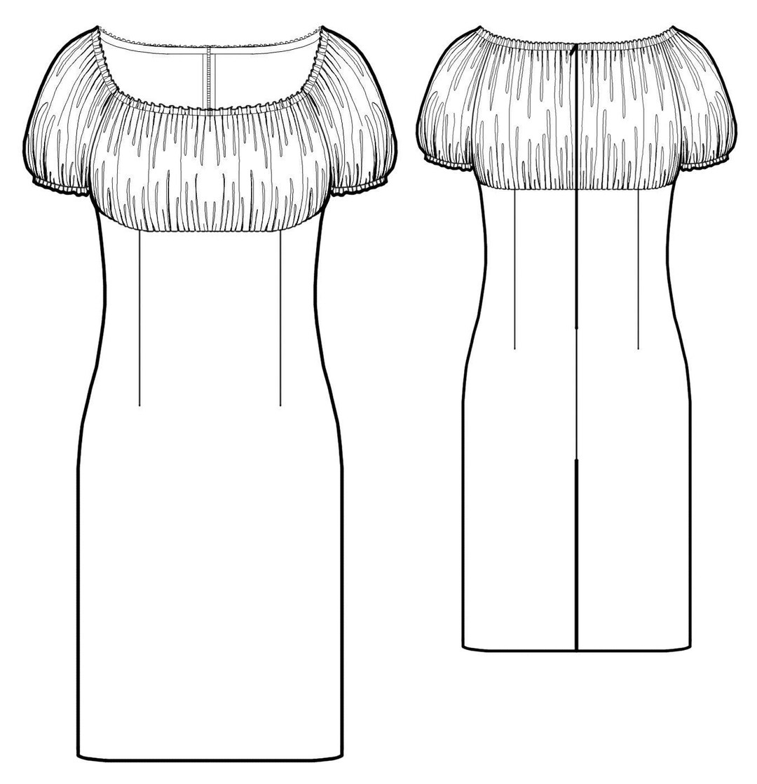 5432 Dress Sewing Pattern PDF S-M-L-XL or Made to Measure - Etsy