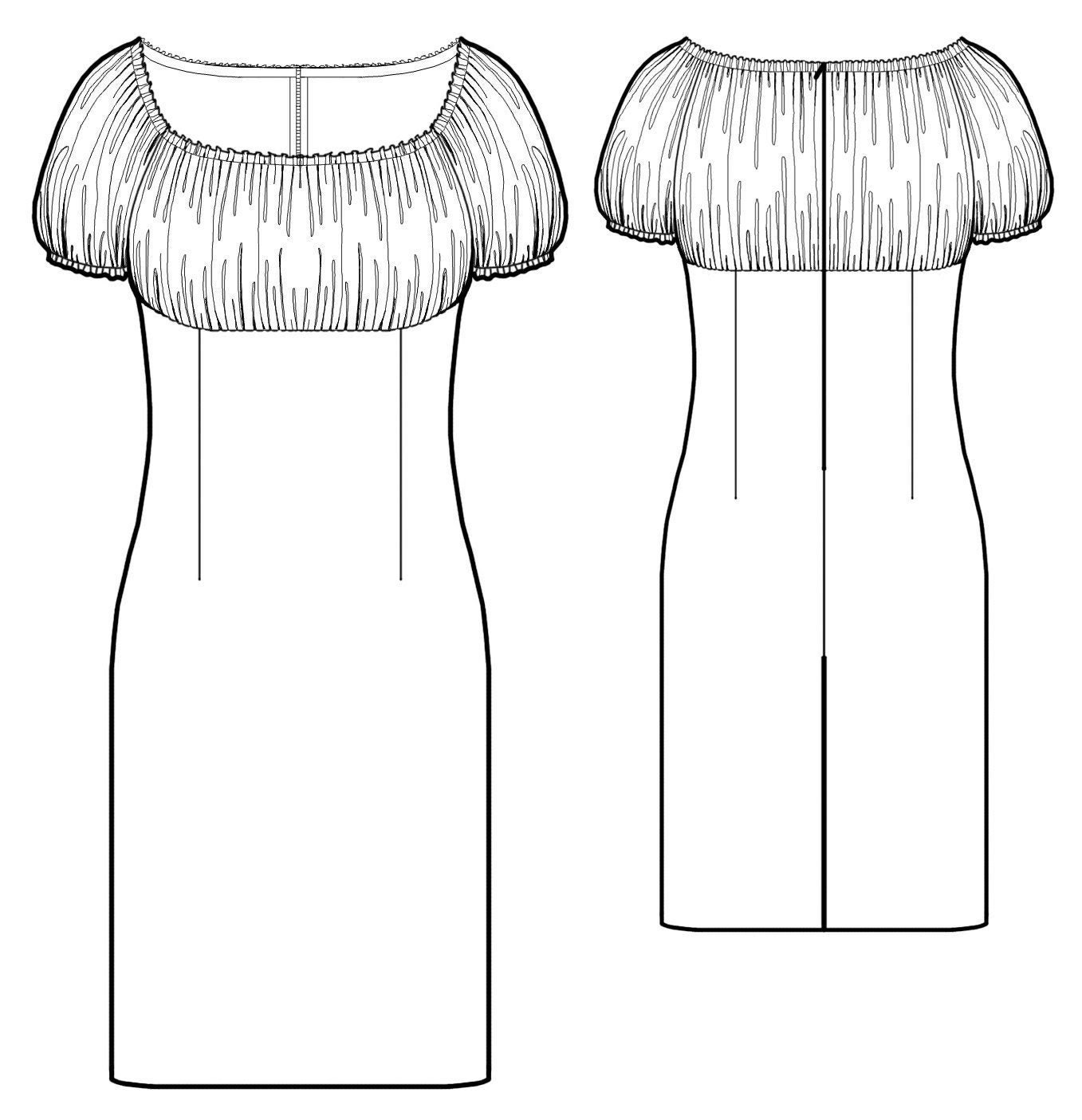 5432 Dress Sewing Pattern PDF S-M-L-XL or Made to Measure | Etsy