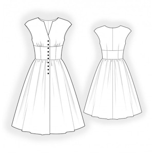 2116 Women's Dress Sewing Pattern PDF - S,M,L,XL / Custom Size ...