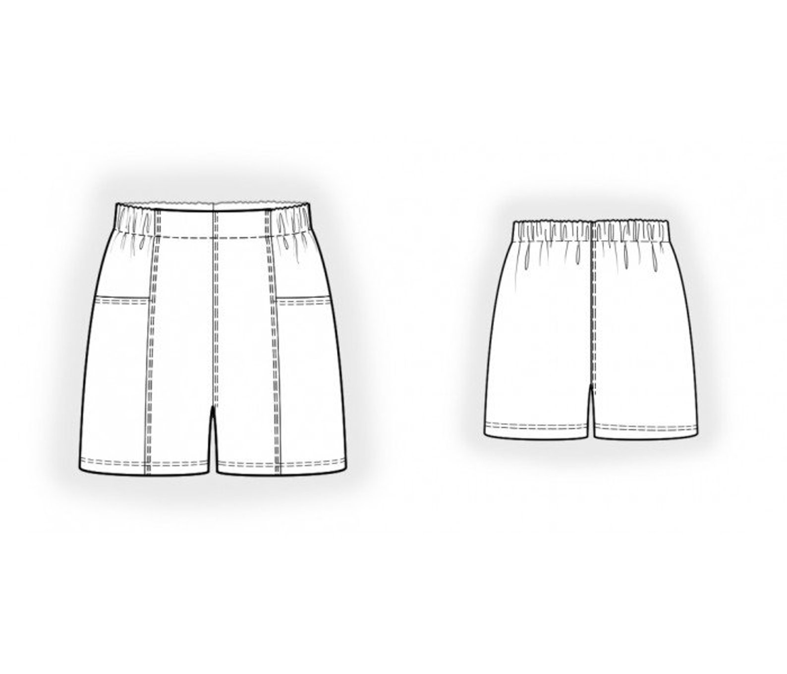 2324 Denim Shorts Sewing Pattern PDF S-M-L-XL or Made to - Etsy