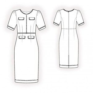 2438 Women's Dress Sewing Pattern PDF - S,M,L,XL / Custom Size ...