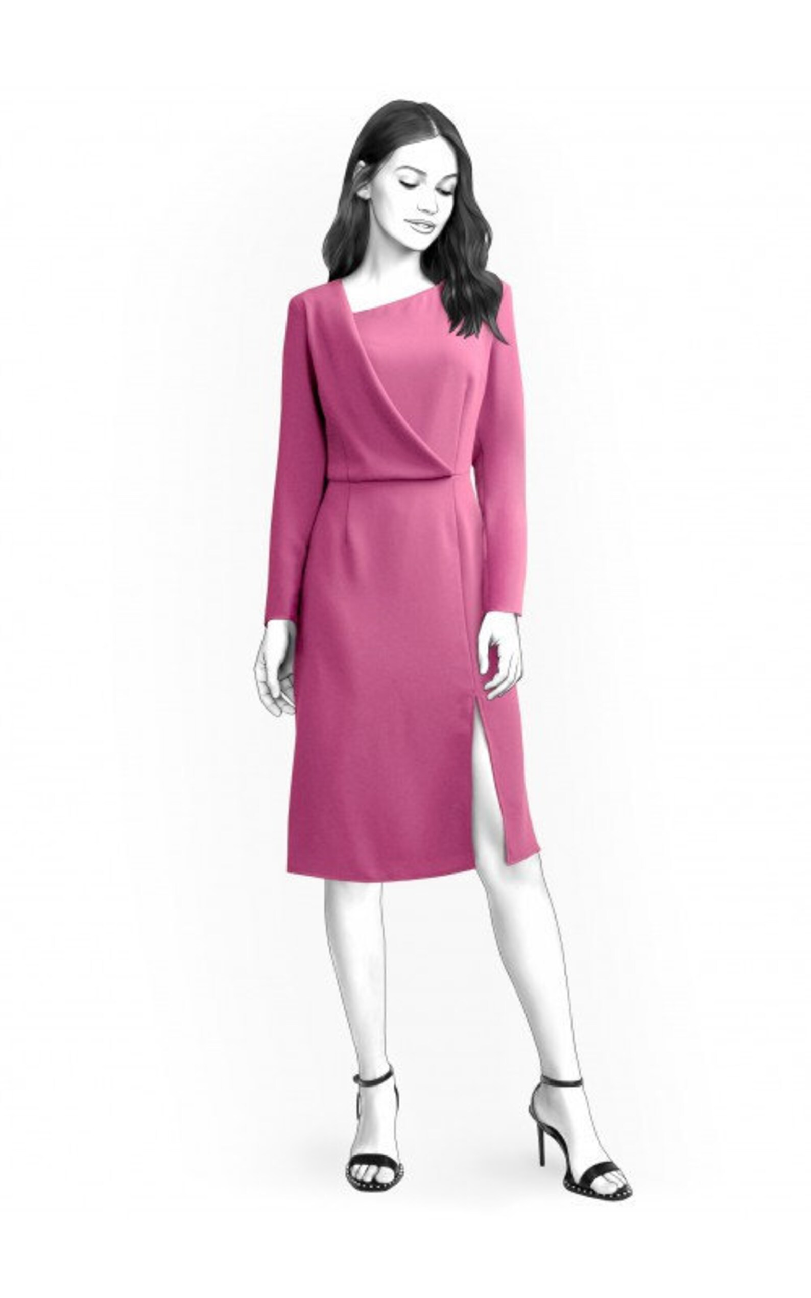 2207 Women's Dress Sewing Pattern PDF - S,M,L,XL / Custom Size ...