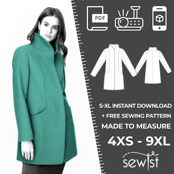 Long Coat Pattern - Etsy Canada